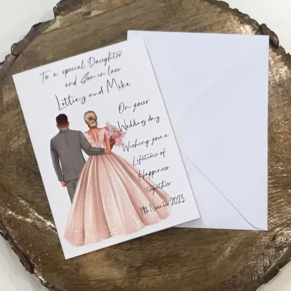 Personalised Wedding Greetings Card – Bumble Beez